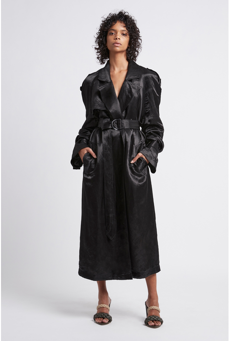 GRACIOUS TRENCH COAT (BLACK)- AJE. WINTER 21